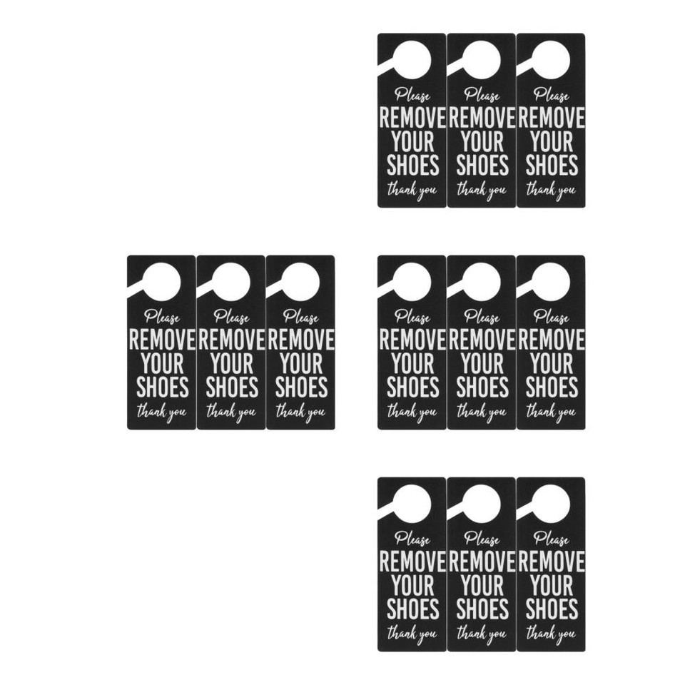 3pcs Shoes Off Please Door Sign: PVC Plastic Remove Shoes Sign for Room ...