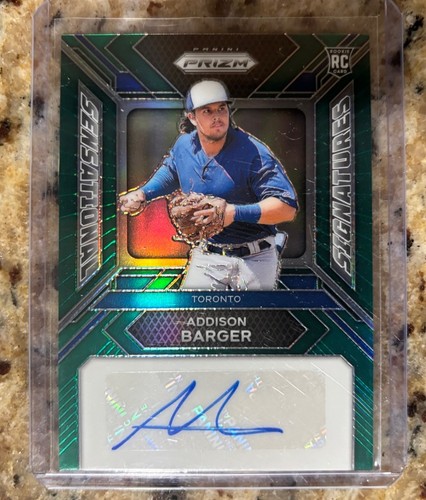 2024 Panini Prizm Addison Barger RC Auto Sensational Signatures Green # ...
