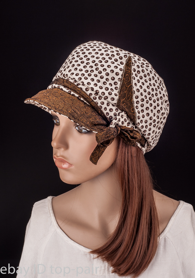 M487 Beige Fashion Cute Side Bow Lady Women Summer Cotton Sun Hat ...