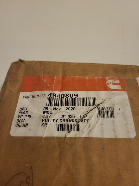 Cummins Crankshaft Pulley 4940809 for sale online | eBay