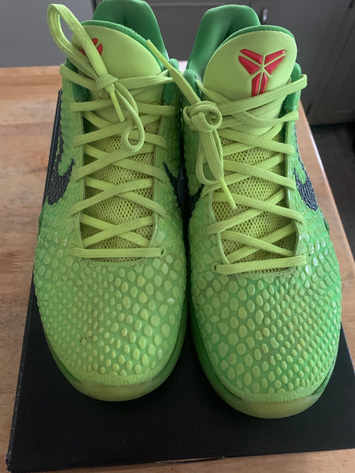 Size 9.5-Kobe VI 6 Proto Grinch Worn OG All (box And Extra LACES) | eBay