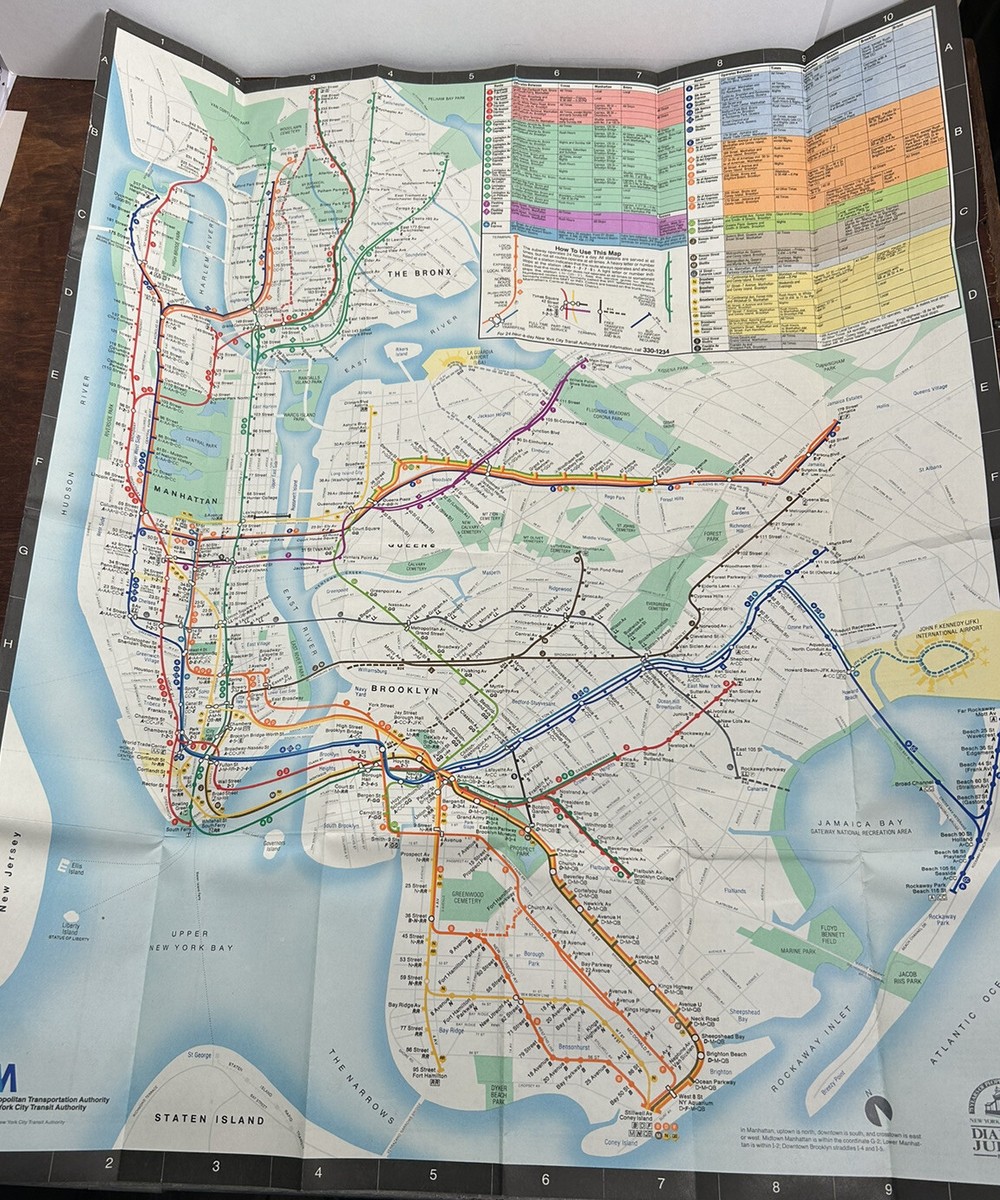 Nyc Subway Map 1998 New York City Subway Map Wikipedia