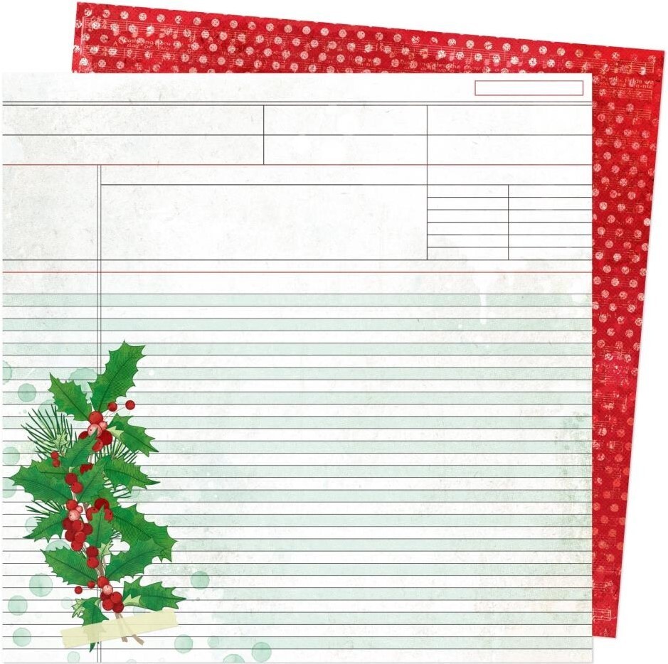 Evergreen & Holly - Making Spirits Bright, scrapbook paper, DS ...