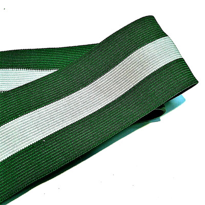 Non-Roll Waistband Elastic Stripe Elastic 2-1/2" Green Gray Green 5 yd ...