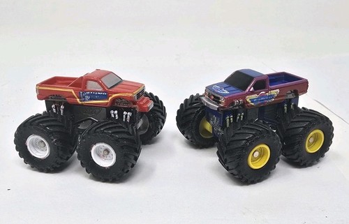 MICRO MACHINES Lot Of 2 “Tuff Trax” Monster Trucks Micro Machine Logo ...