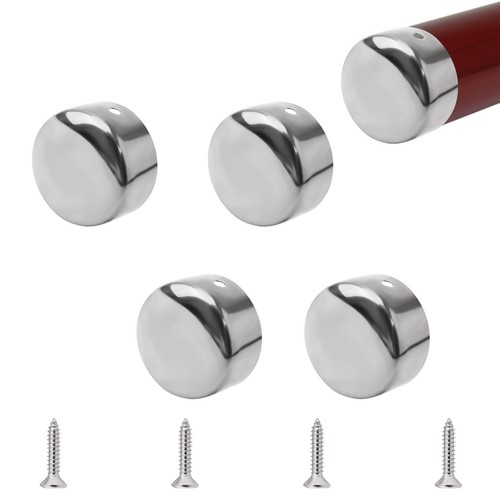 Handrail End Cap, 4PCS 304 Stainless Steel Round Handrail End Caps ...