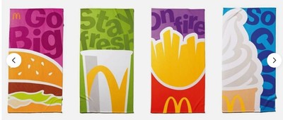 MCDONALD'S HAPPY MEAL 4 TELI MARE 2025 ASCIUGAMANI TOWEL S BEACH NUOVO ...