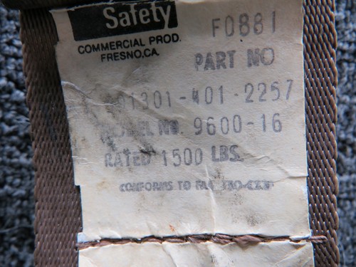 501301-401-2257 American Safety 9600-16 Seat Belt Half (Minor Surface ...