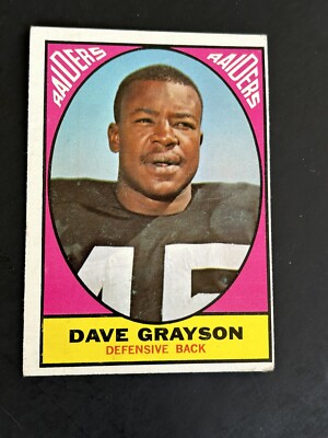 1967 Topps Football #111 Dave Grayson AFL EX- Soft Oakland Raiders ...