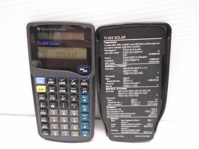 Texas Instruments TI-36X Solar Powered Scientific Calculator Black ...