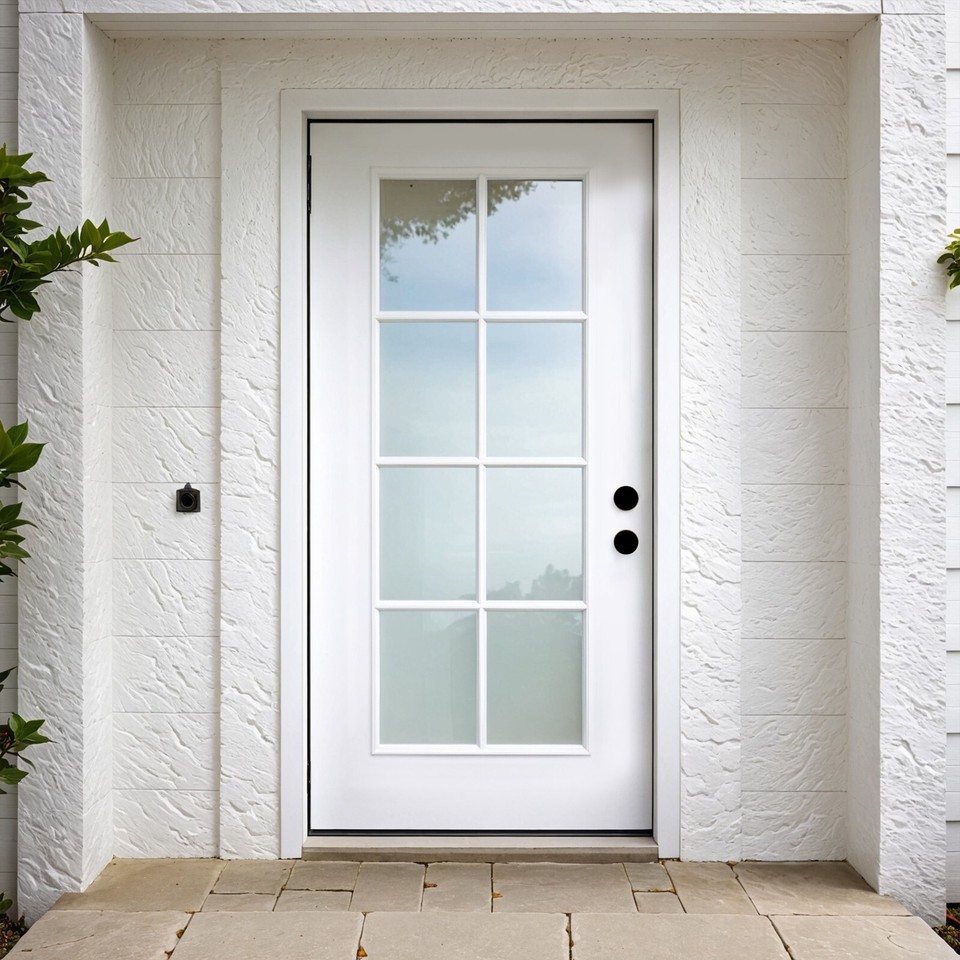 36x80Fiberglass Entry Door, 4-9/16"Jamb, LH Inswing, 8 Lite Full Lite ...