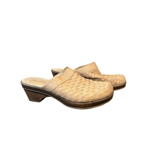 Bass Woven Leather Mules Clogs 8 | eBay