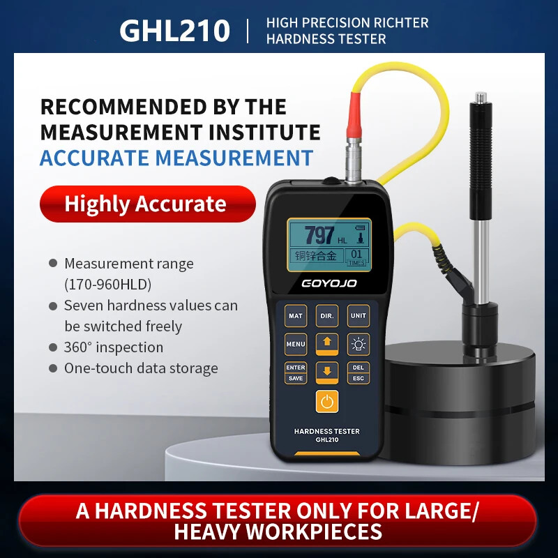 GHL210 Leeb Hardness Tester Meter Rebound Durometer HRB HRC HRA ...