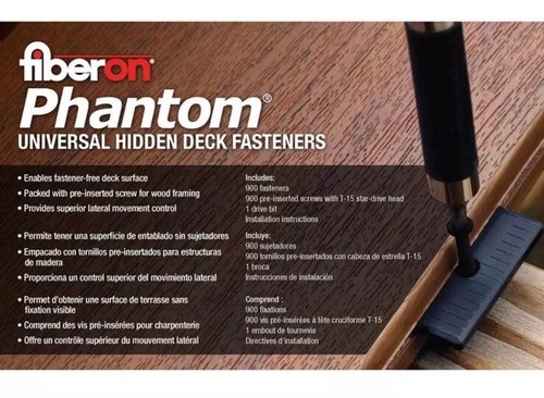 Fiberon BKT BRD UNIV C900 Phantom Universal Hidden Deck Fastener Bucket ...