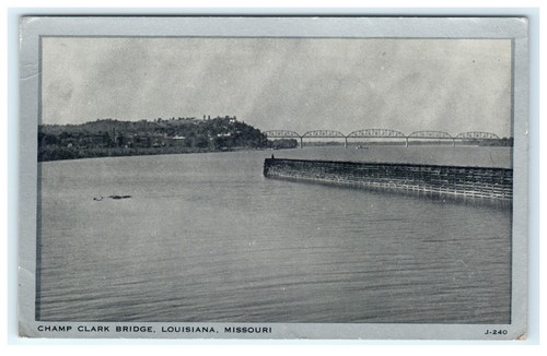 Champ Clark Bridge Louisiana Missouri Early postcard View | eBay