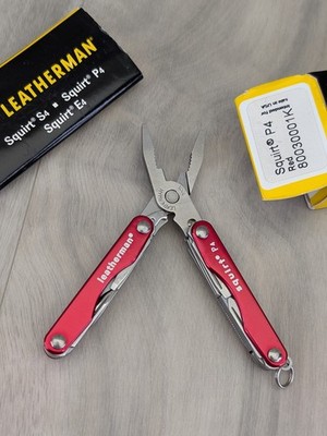 Leatherman Squirt P4 Red Multi-Tool New Open Box Mini Multitool ...
