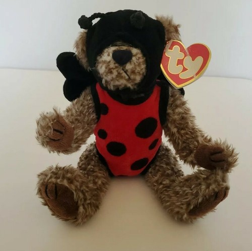 Ty Beanie Baby - BUGSY- Plush Toy Teddy Bear - Lady Bug Always A Lady ...