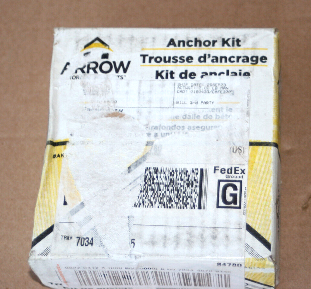 Arrow Shed AK100 Concrete Anchor Kit- New Sealed | eBay