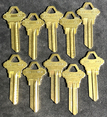 SCHLAGE SC-1 House Key Blanks Brass 10 PACK Maintenance RE Agency ...