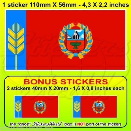 ALTAI KRAI Flag, Altay Territory RUSSIA, Russian Decal Sticker 110mm x1 ...