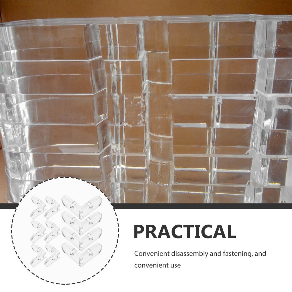 15Pcs Transparent Corner Connectors for Box Assembly Acrylic Braces ...