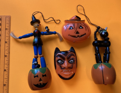Vintage Halloween Push Puppet Finger Toys 2 clickers | eBay