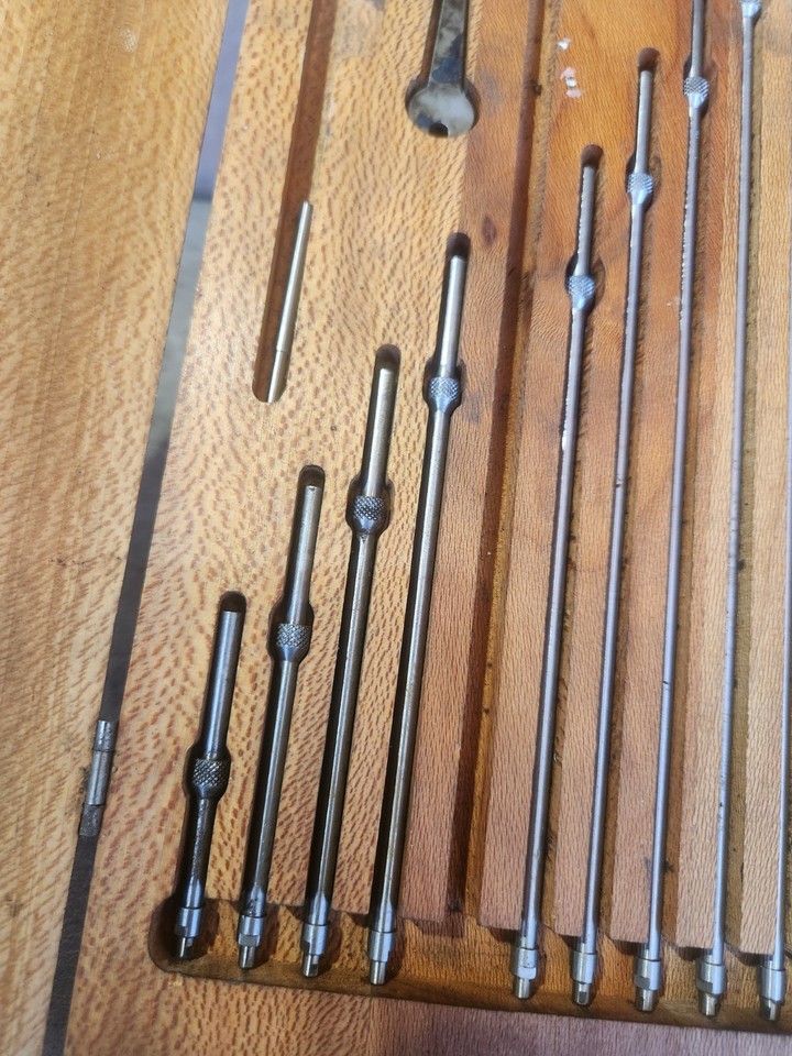 Lot of Vintage Starrett Depth Micrometer Rods & BOX ONLY | eBay