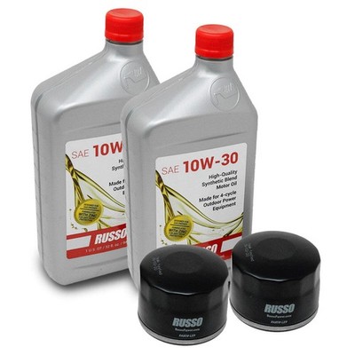2PK RUSSO 10W-30 Engine Oil & Oil Filter for Kawasaki 99969-6081 49065 ...