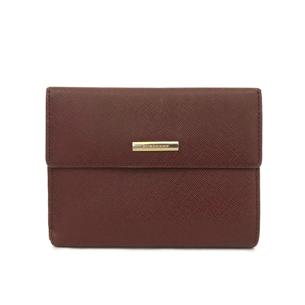 BURBERRY Logo Plate Leather Bifold Wallet/3AD0700 - Gem