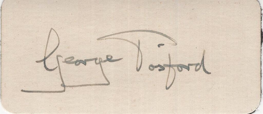 George Posford- Signed Notecard (English Film Composer) | eBay