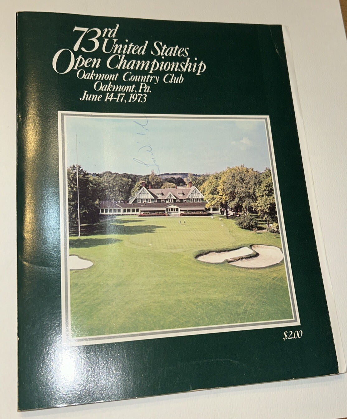 US Open Golf Oakmont County Club Program - 1973 Championship Program ...