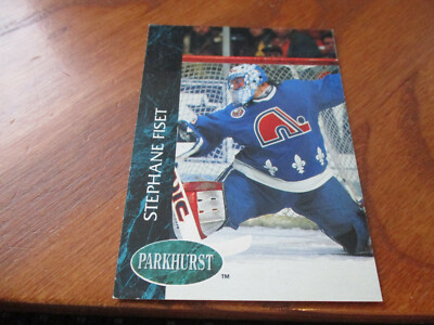 stephane fiset (quebec nordiques - goalie) 1991/92 parkhurst card #378 ...
