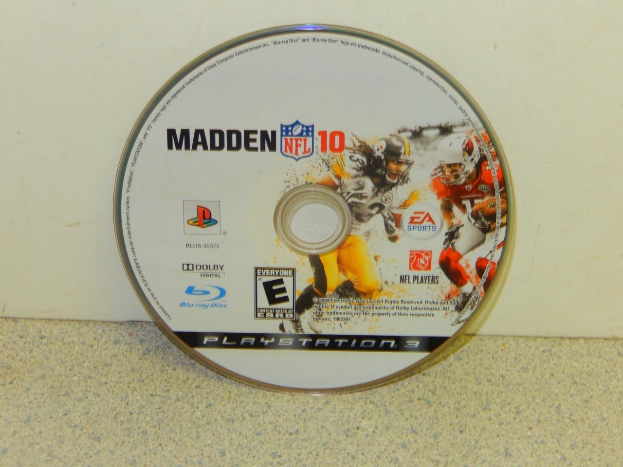 VIDEO GAME- USED--PLAYSTATION 3 MADDEN NFL 10 --- DISC ONLY--- PS3 ...