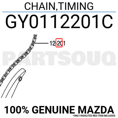 GY0112201C Genuine Mazda CHAIN,TIMING GY01-12-201C | eBay