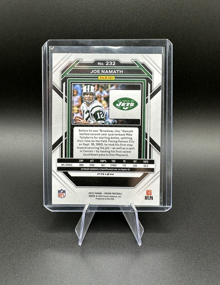 2022 Panini Prizm Joe Namath Silver Holo Prizm #232 | eBay