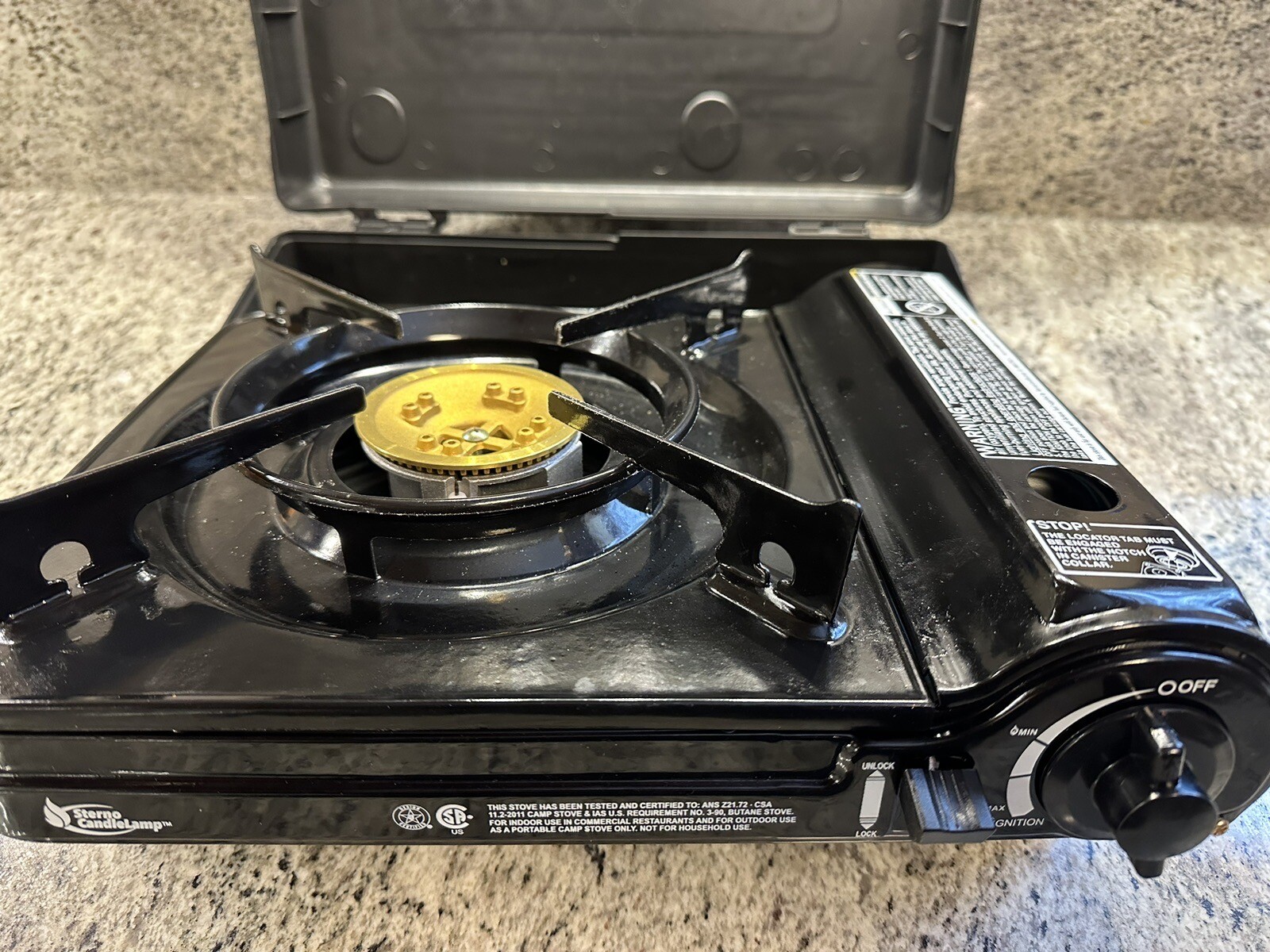 Sterno Candle Lamp Butane One Burner Stove with Case | eBay