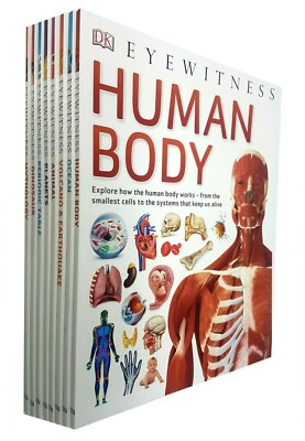 Dk Eyewitness Collection 8 books set Children's pack Animal, Human Body ...