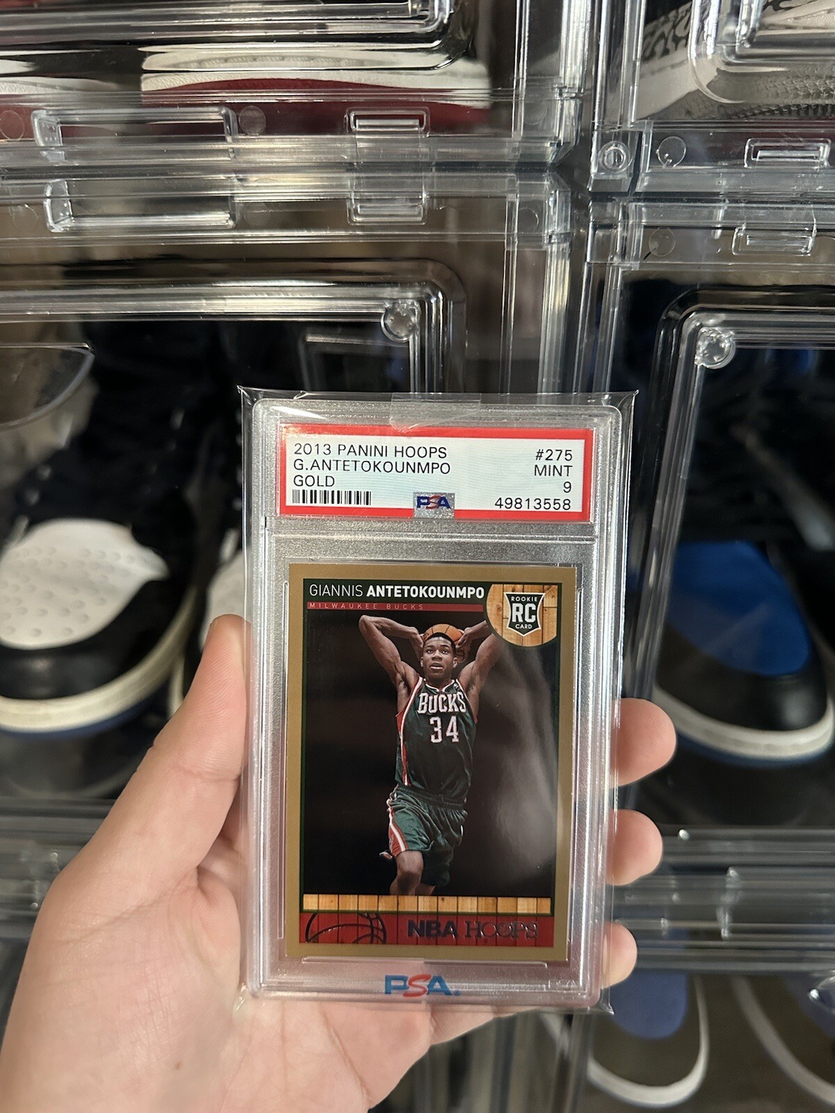 2013 Nba Panini Hoops Gold Bucks Giannis antetokounmpo Rookie Card RC ...