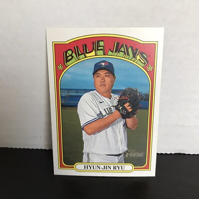 2021 Topps Heritage Baseball Card - Hyun-Jin Ryu #342 - Blue Jays | eBay