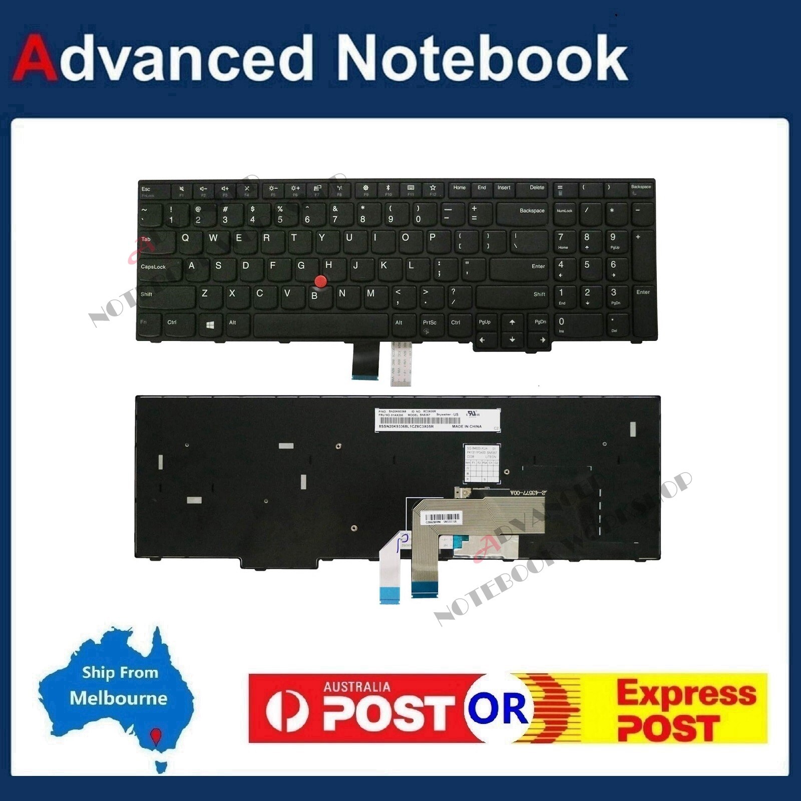 US Keyboard For Lenovo ThinkPad Edge E570 E570C E575 01AX120 Non ...