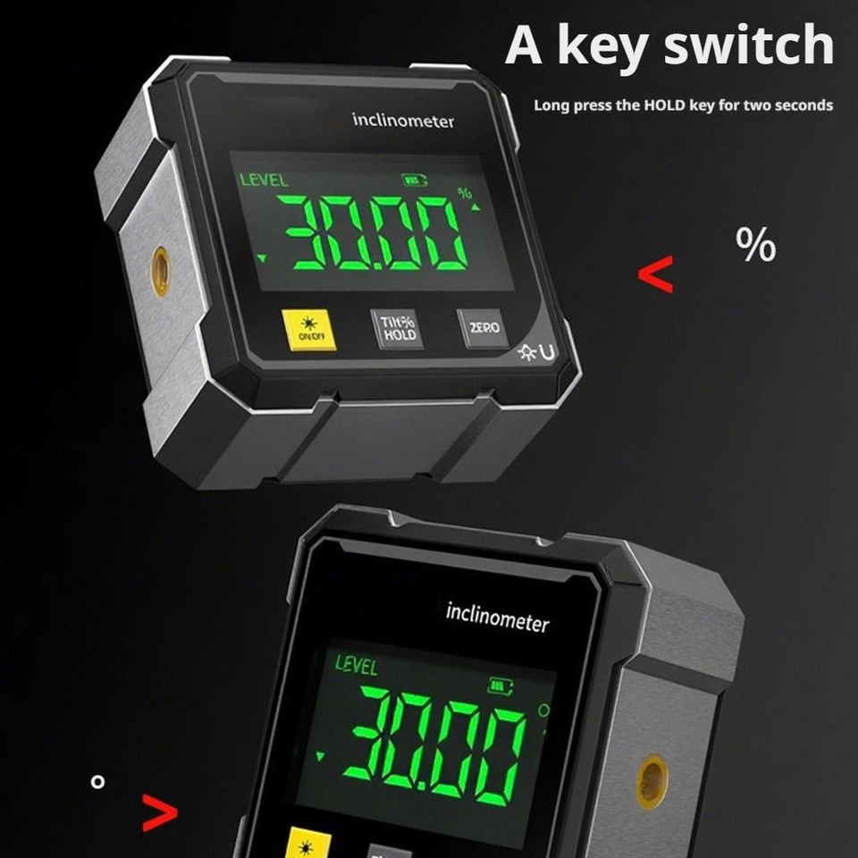 MINI Digital Magnetic Dual Laser Electronic Inclinometer Slope Level ...