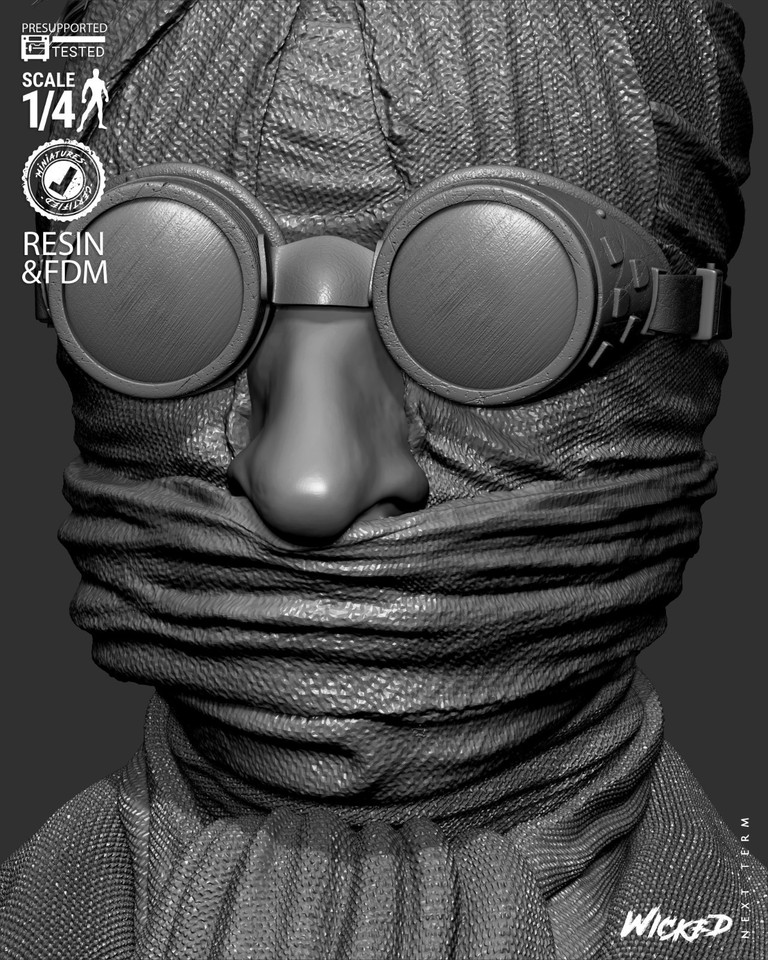 Invisible Man Bust Sculpture Statue Model Kit Universal Unpainted ...