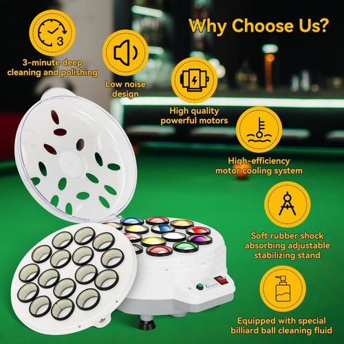 Upgraded Billiard Ball Cleaner and Polisher, Billiard Ball Cleaner ...