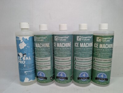 4 Pack Essential Values Ice Machine Cleaner Descaler 16oz 4 Uses USA ...