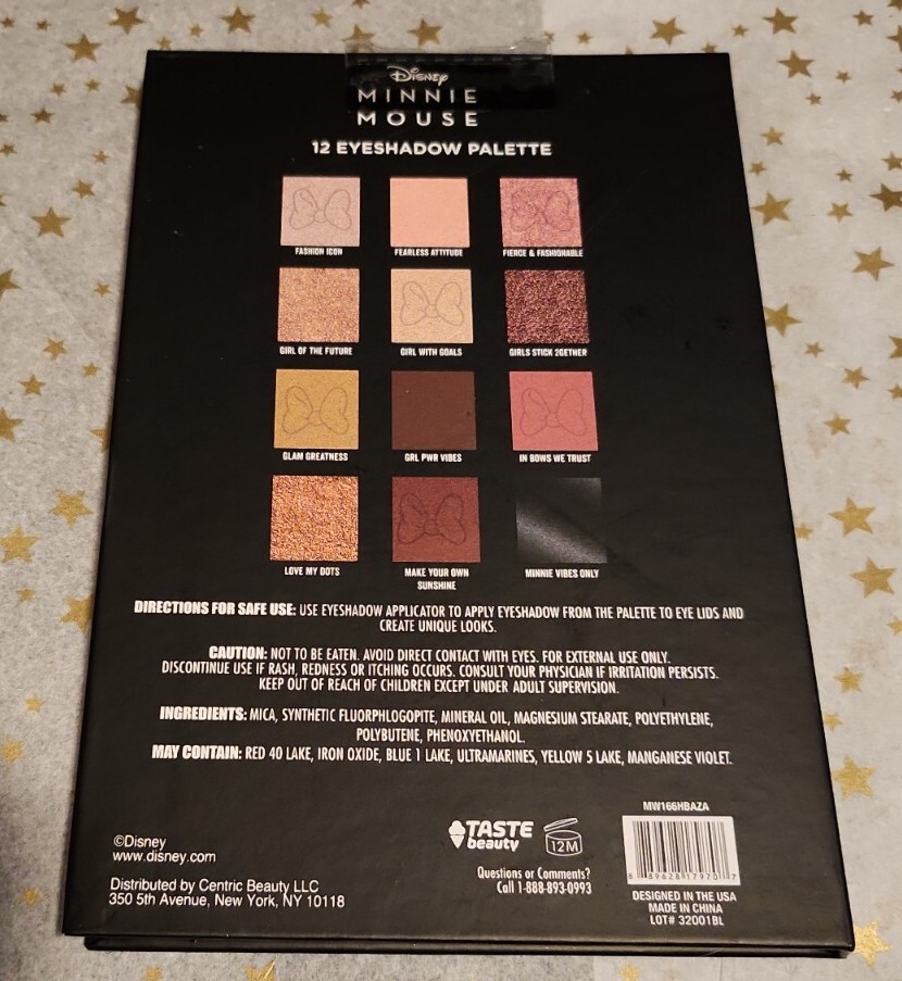 New Disney MINNIE MOUSE - 12 Color Eyeshadow Palette With Mirror - Full ...