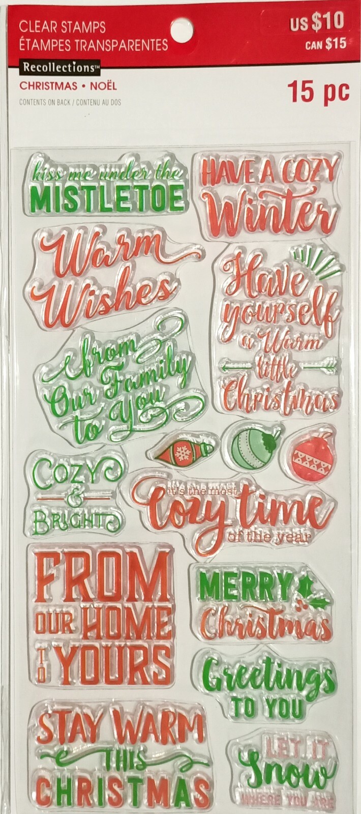 RECOLLECTIONS CLEAR STAMPS ~FROM OUR HOME TO YOURS | eBay