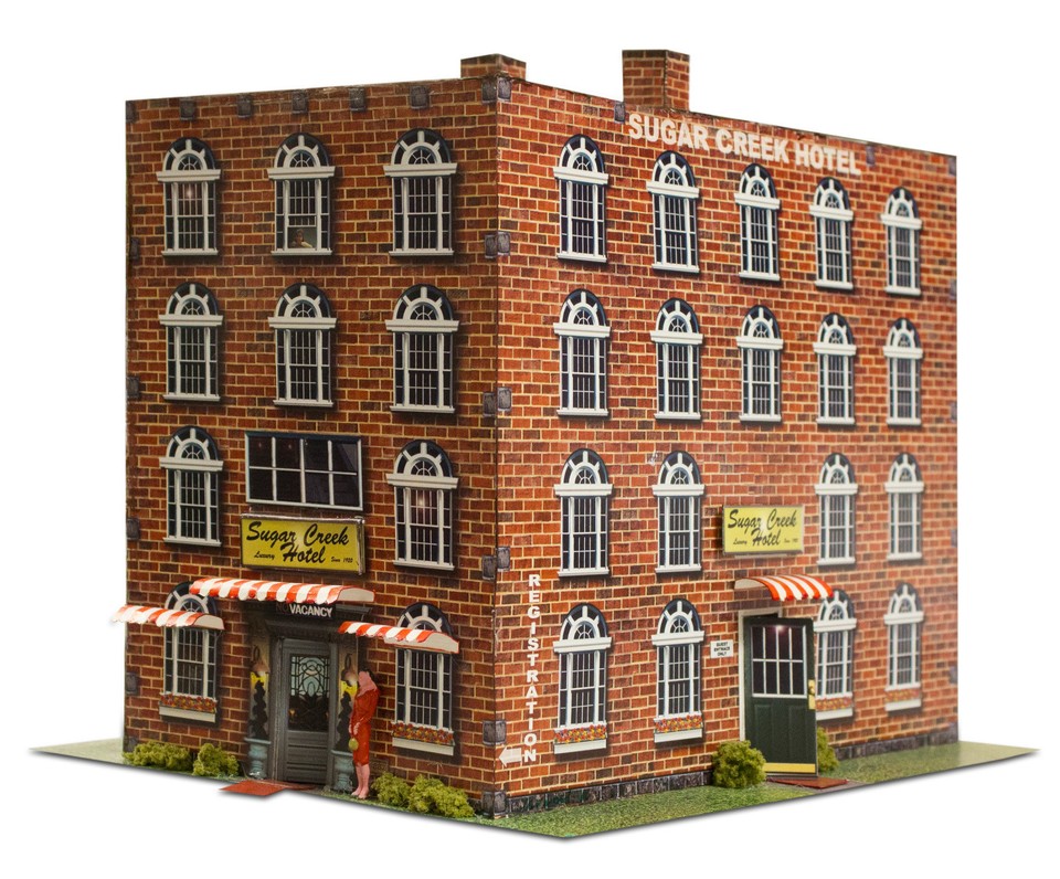 1:87 HO Scale "Hotel" Photo Real Scale Building Kit Track Accessories ...