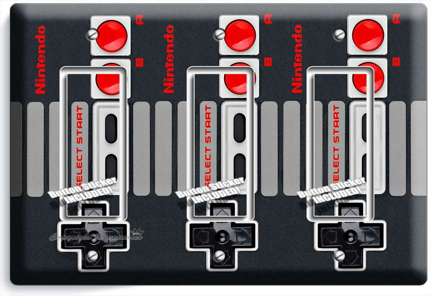 VIDEO GAME CONTROLLER CLASSIC NINTENDO LIGHT SWITCH WALL PLATE OUTLET ...