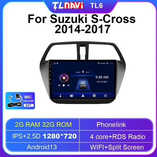 For Suzuki SX4 S-CROSS GPS Navigation Auto Screen Carplay Multimedia ...