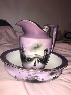 ANTIQUE/VINTAGE.RARE.SET OF SHAW & COPESTAKE SYLVAC MOONLIGHT WARE ...